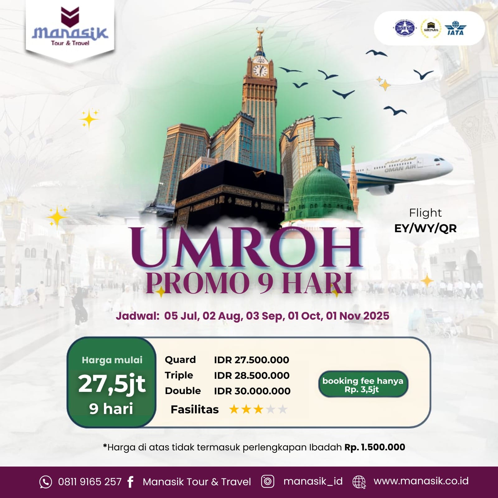 Biaya Umroh 2025/2026 Terbaru Paket Lengkap & Terpercaya - Manasik Tour ...